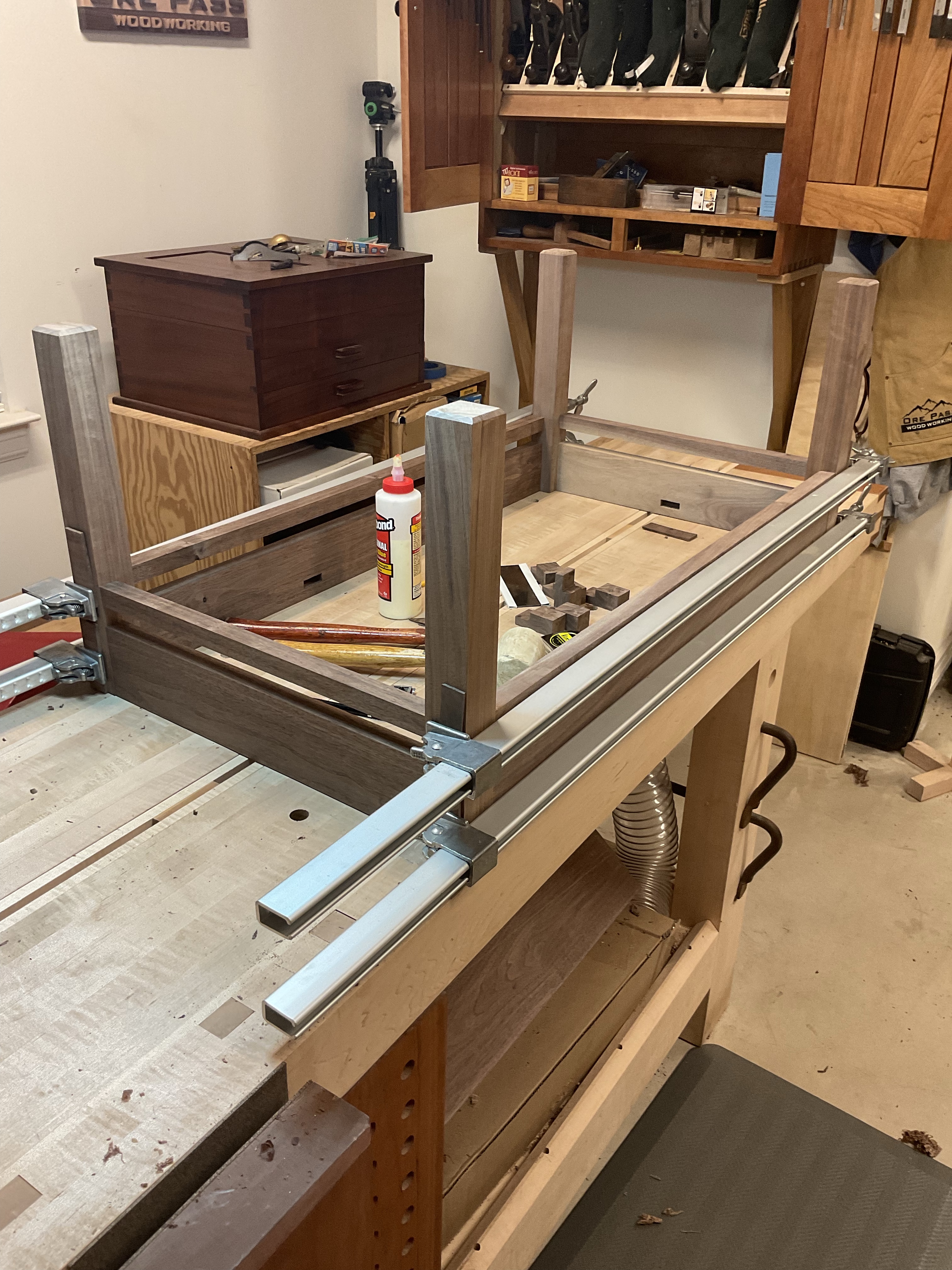 Walnut Coffee Table – Side Rails | orepass